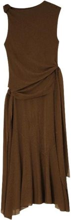 Ganni Femme, Robes, Brun, Taille: 38 FR Demitasse Long Dress