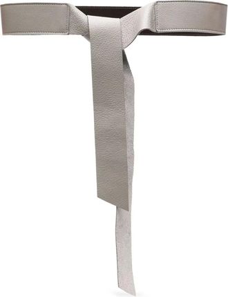 Ni&ugrave; Niu, Femme, Accessoires, Gris, Taille: M Bow Leather Belt
