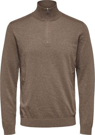 Selected Herren Slhberg Half Zip Cardigan B Noos Sweatshirt, Teak, XL EU