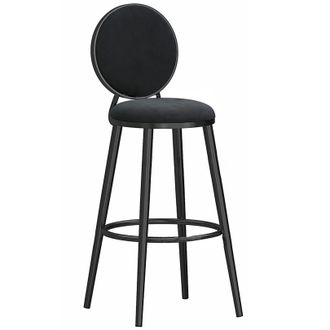 Generic Samt-Barhocker, Thekenh&ouml;he, 360&deg; drehbare Barhocker mit R&uuml;cken- und Fu&szlig;st&uuml;tze, K&uuml;chen-, Pub-, Caf&eacute;-, ESS- und K&uuml;cheninsel-Barhocker, 136 kg