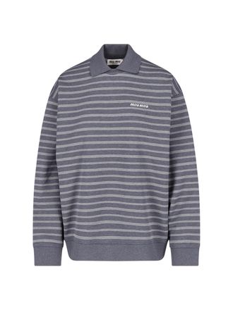 Miu Miu Striped Polo