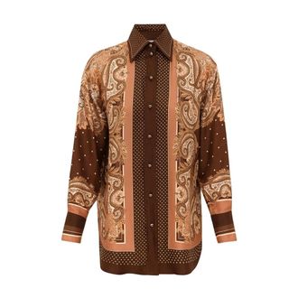 Zimmermann Femme, Blouses et Chemises, Brun, Taille: 34 FR Luna Relaxed Shirt