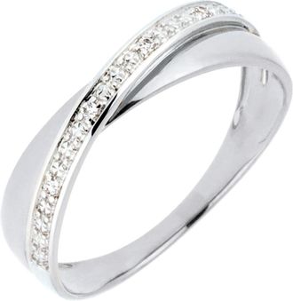 Edenly Trauring Saturnduett - Diamanten Weißgold - 18 Karat