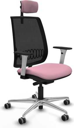 Piqueras y Crespo Ergonomischer verstellbarer Alares Stuhl mit wei&szlig;en und schwarzen Armlehnen, h&ouml;henverstellbare Lendenwirbelst&uuml;tze und h&ouml;henverstellbares Kopfteil, Sch