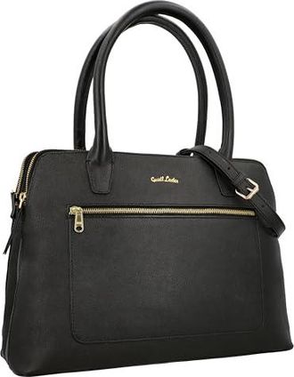 Gusti Marina Sac à main en cuir - Sac à main pour guidon - Sac à main - Sac à bandoulière - Sac de travail - Sac daffaires - Sac de vélo - En cuir noir - Po