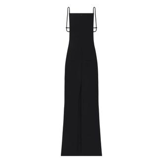 Courr&egrave;ges Schwarzes R&uuml;ckenfreies Drapiertes Logo-Kleid - - Dresses - Damen - Schwarzk - S