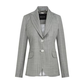 Kiton Grauer Woll-Nadelstreifen-Reitjackett - - Jackets - Damen - Grau - 2XS