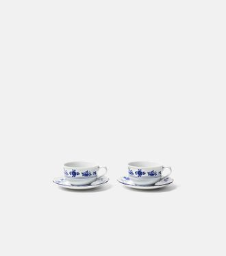 Cabana Set de 2 tasses &agrave; th&eacute; et soucoupes Gloria en porcelaine