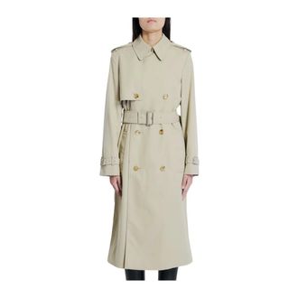 Burberry Femme, Manteaux, Gris, Taille: 32 FR Cotton Gabardine Trench Coat
