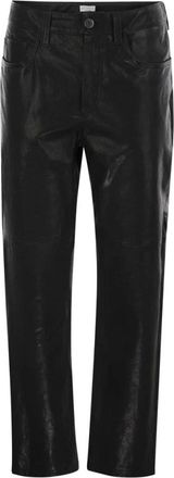 Brunello Cucinelli Femme, Pantalons, Noir, Taille: 38 FR Pantalon Large Cinq Poches