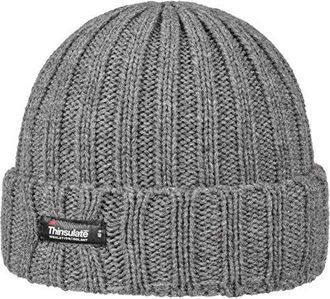 LIPODO Bonnet à Revers Thinsulate Femme/Homme - pour lhiver en Tricot Femme avec Revers, Doublure Hiver Automne-Hiver - Taille Unique Gris