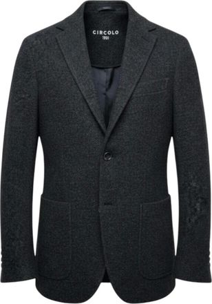 Circolo 1901 Homme, Vestes, Gris, Taille: L Circolo 1901, Sakko Schurwolle/Kaschmir, antrazit