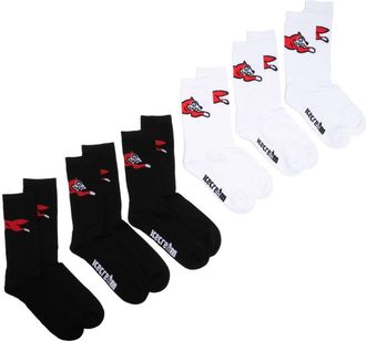 Icecream Socken mit Intarsien-Logo - Wei&szlig;