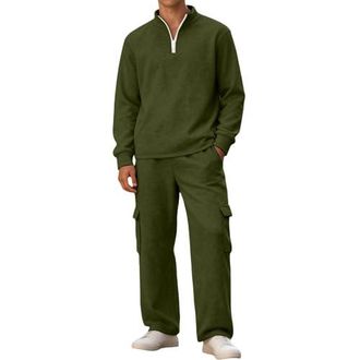 Generic Surv&ecirc;tement De Sport Pour Hommes, Sweat &Agrave; Capuche &Agrave; Manches Longues Et Pantalon Ensemble De 2 Pi&egrave;ces, Baggy Et Confortable, Tenue De Jogging Decontrac