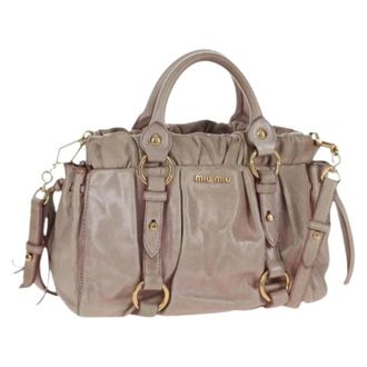 Miu Miu Sac &agrave; main Pre-owned - Femme - Pre-owned - Beige - Taille: ONE Size