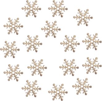 DOITOOL 600 Stück Weihnachtskonfetti Schneeflocken aus Hautfreundlichem Material Goldfarbenes Party Konfetti für Weihnachtsdekoration und Fotorequisiten