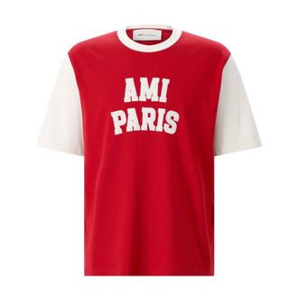 Ami T-shirt en coton - Homme - Tops - Rouge - Taille: M