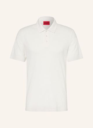 HUGO BOSS Hugo Jersey-Poloshirt Dulinen Slim Fit Mit Leinen weiss