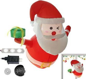 Generico Sghtil P&egrave;re No&euml;l Gonflable, Fournitures de F&ecirc;te du P&egrave;re No&euml;l avec LED | Gonflables D&eacute;coratifs de No&euml;l G&eacute;ants - pour Int&eacute;rieur Cl&ocirc;ture Jardin Pelouse C