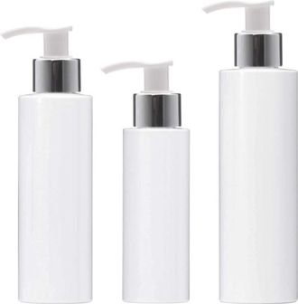 Cabilock 3stücke Teiliges Kunststoff Pumpflaschen Für Lotionen Und Shampoos Wiederverwendbare Und Behälter Weiß Für Reisen Und Zuhause Mit Praktischem Pumpsyst