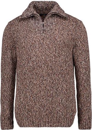 Ragman Herren Troyer braun Baumwolle unifarben