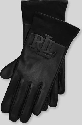 Lauren Ralph Lauren Handschuhe aus Schafsnappa mit Veloursaufsatz