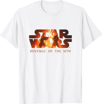 Star Wars Episode 3 Anakin & Obi-Wan Lava Logo T-Shirt
