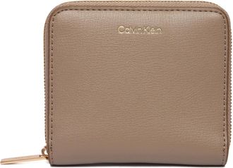 Calvin Klein Geldb&ouml;rse Calvin Klein Foil Logo Medium Zip Around LV04F1120G Beige