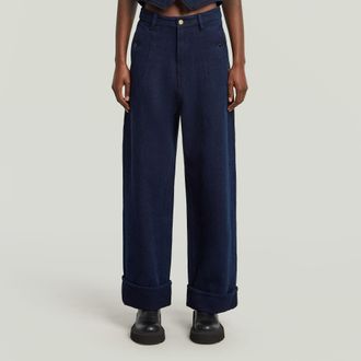 G-Star Roos High Loose Jeans - Dunkelblau - Damen