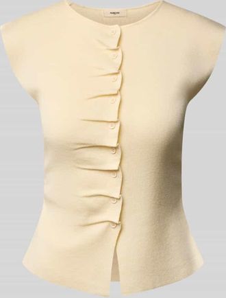 Suncoo Strickweste mit Raffungen Modell PAGNI
