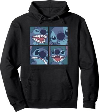 Disney Lilo & Stitch Moods Silly Faces Boxed Up Logo Pullover Hoodie