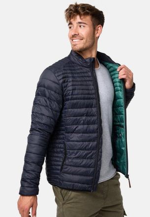 Indicode Steppjacke Herren Islington Herrenjacke Daunen-Optik Steppjacke mit Stehkragen