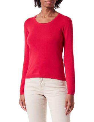 Benetton Damen Trikot G/C M/L 1091D1M08 Pullover, Dunkelrot 19D, XS