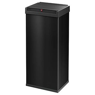 Hailo Big-Box Poubelle rapide à utiliser, Métal, noir, 52 L