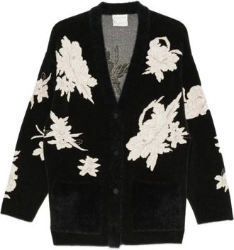 Forte_Forte Damen, Strickwaren, Schwarzk, SGr&ouml;&szlig;e