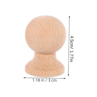 DOITOOL 2 Stück Rundholz Endkappen aus Massivem Naturholz Kleine Dekorative Holzornamente für Möbelverzierung und Treppenpfosten Natürliche Holzdeko für Innen