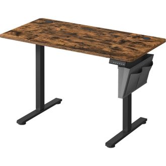 Songmics Songmics - Bureau &Eacute;lectrique Assis-Debout, Bureau R&eacute;glable en Hauteur, 60 x 120 x (72-120) cm, 4 Hauteurs M&eacute;morisables, Pochette de Rangement, pour