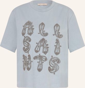 AllSaints Allsaints T-Shirt Ella Mit Schmuckperlen blau