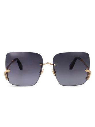 Roberto Cavalli Sonnenbrille mit eckigem Gestell - Gold