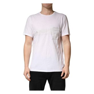 Bottega Veneta Homme, Tops, Blanc, Taille: L T-Shirt Col Rond