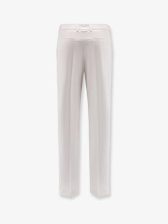 HUGO BOSS Mens Trousers Cotton-Silk Blend White