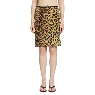 Gucci Printed Silk Crepe de Chine Skirt