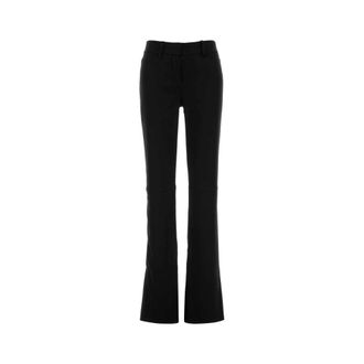 Courr&egrave;ges Femme, Pantalons, Noir, Taille: 38 FR Double Hem Satinpants