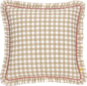 furn. Maude Kissenbezug mit Gingham-Muster, Baumwolle, Paspelierung