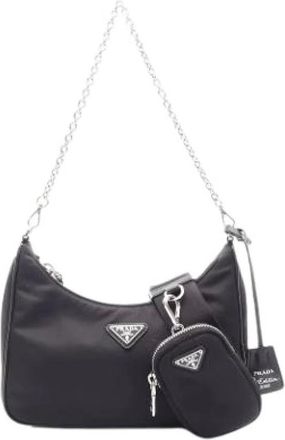 Prada Pre-owned Nylon sacs-prada - Femme - Pre-owned - Noir - Taille: ONE Size