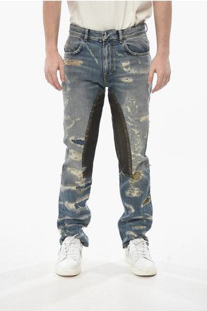 Givenchy Distressed Regular Fit Jeans with Patches 20cm size 35