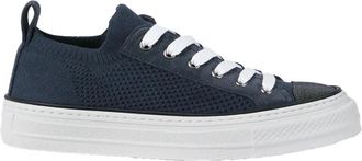 Brunello Cucinelli Cotton Knit Sneaker - Navy