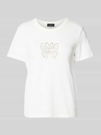 Monari T-Shirt mit Label-Detail
