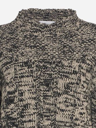 Malo Womens Sweater Wool And Cashmere High Neck Multicolour Virgin