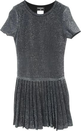 Chanel robe courte plissée (1986-1988) - Noir